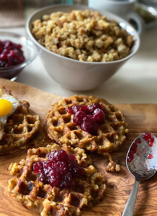 Thanksgiving Stuffing Waffles - Grassland Butter